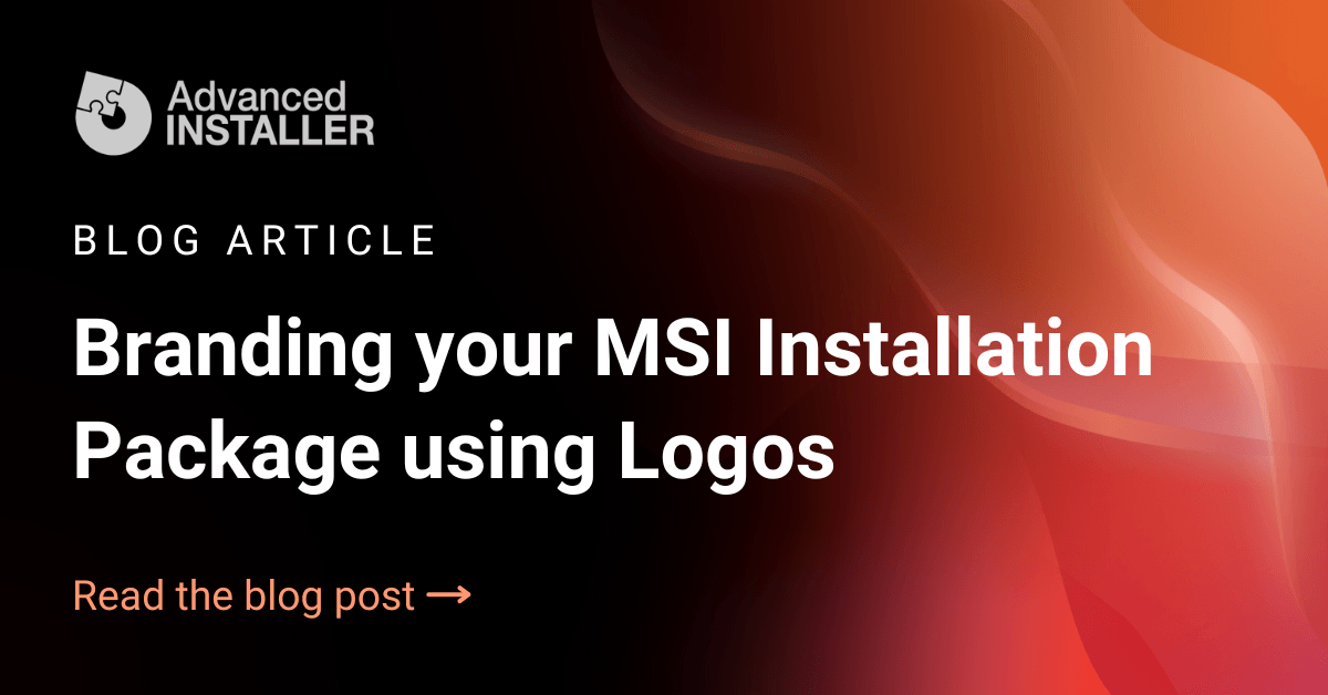 Branding your MSI Installation Package using Logos