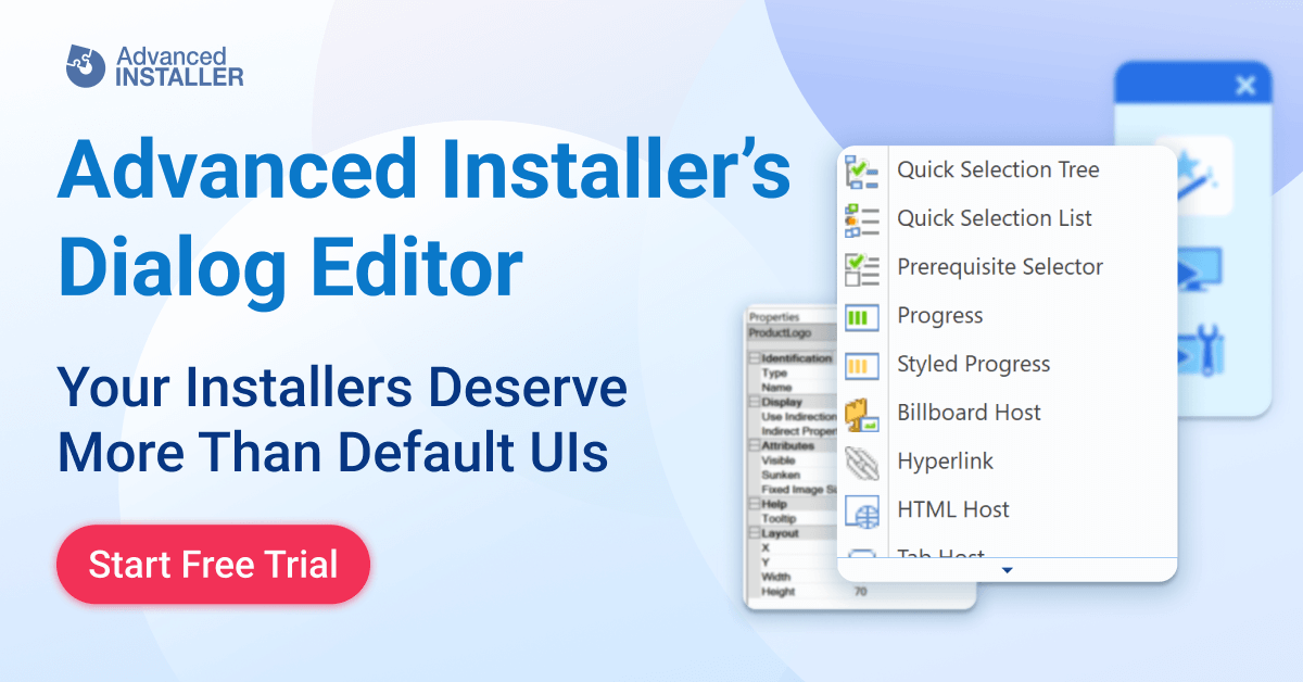 Windows Installer Dialog Editor
