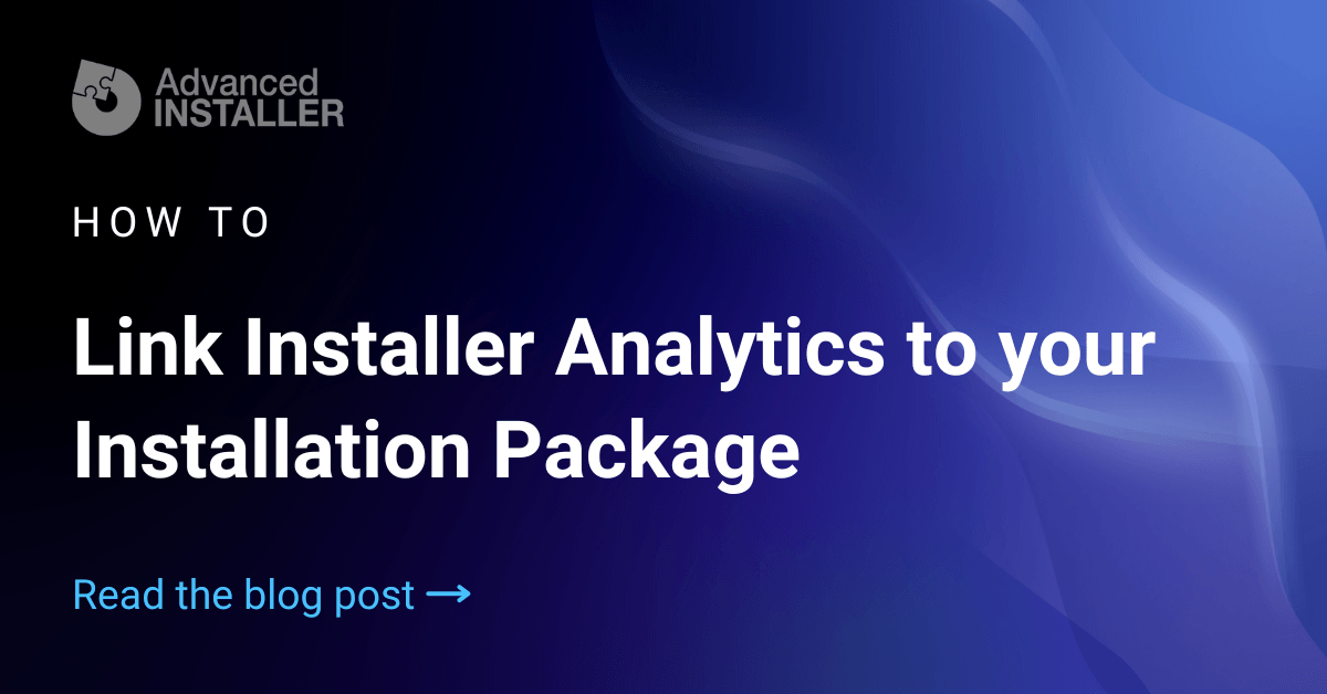 How to link Installer Analytics to your Installation Package