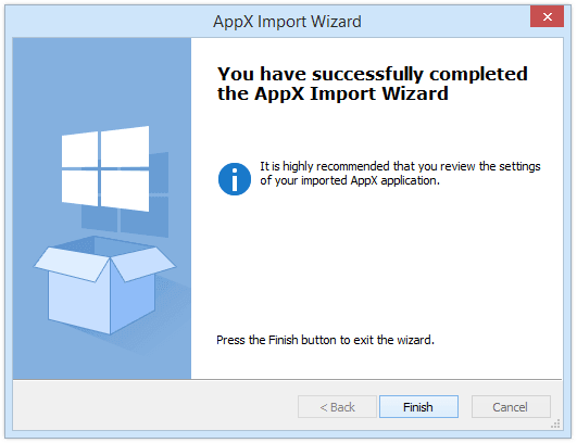 Importing/Creating an AppX Package