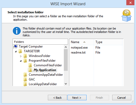 Importing a WISE project